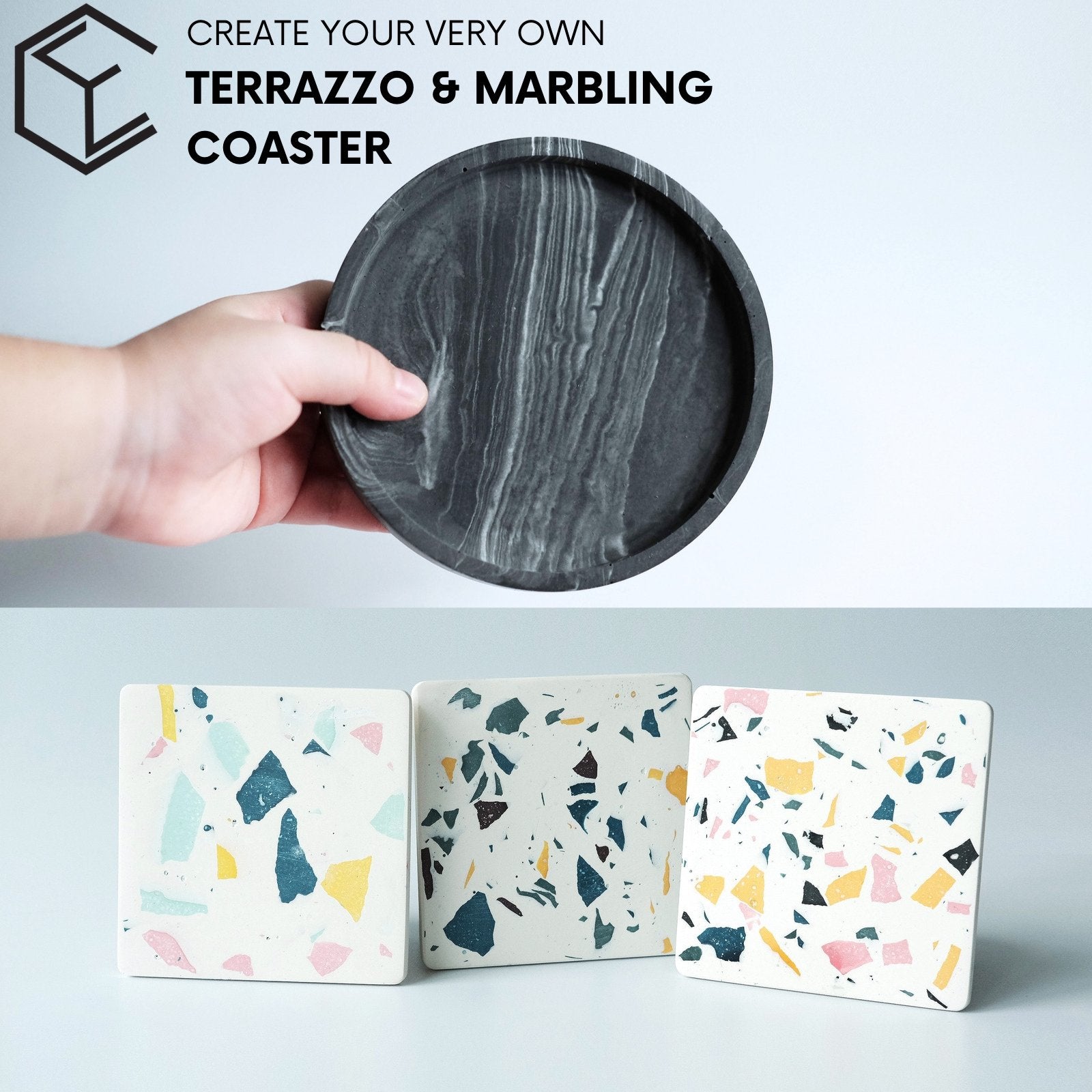 Jesmonite Marble & Terrazzo Coasters Workshop – Concrete Everything