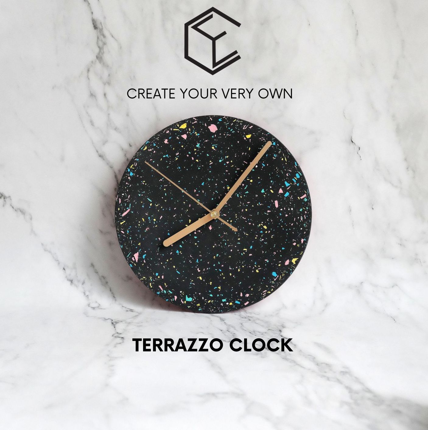 Jesmonite Terrazzo Clock Workshop – Concrete Everything